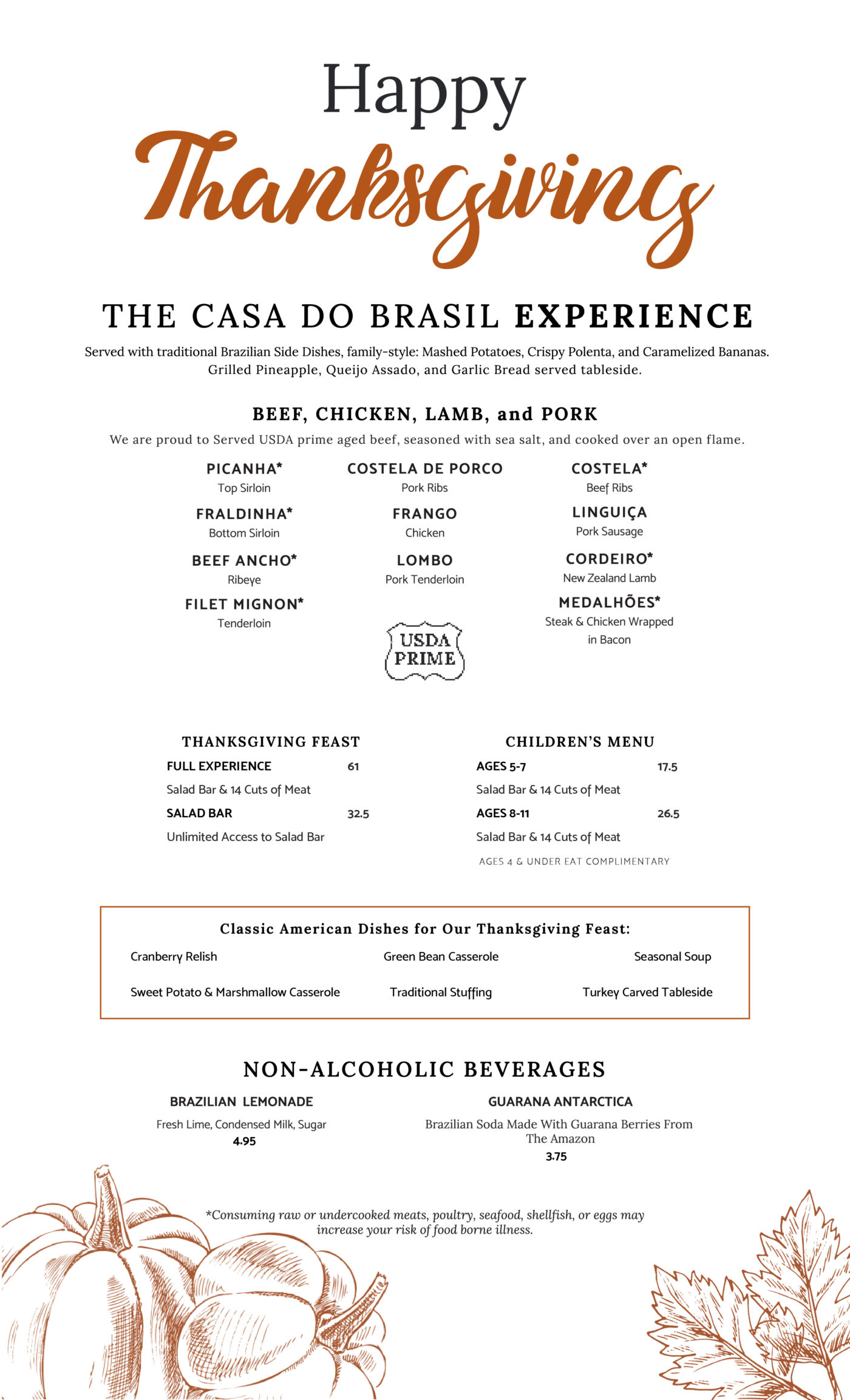 Thanksgiving Feast at Casa do Brasil | College Station, TX