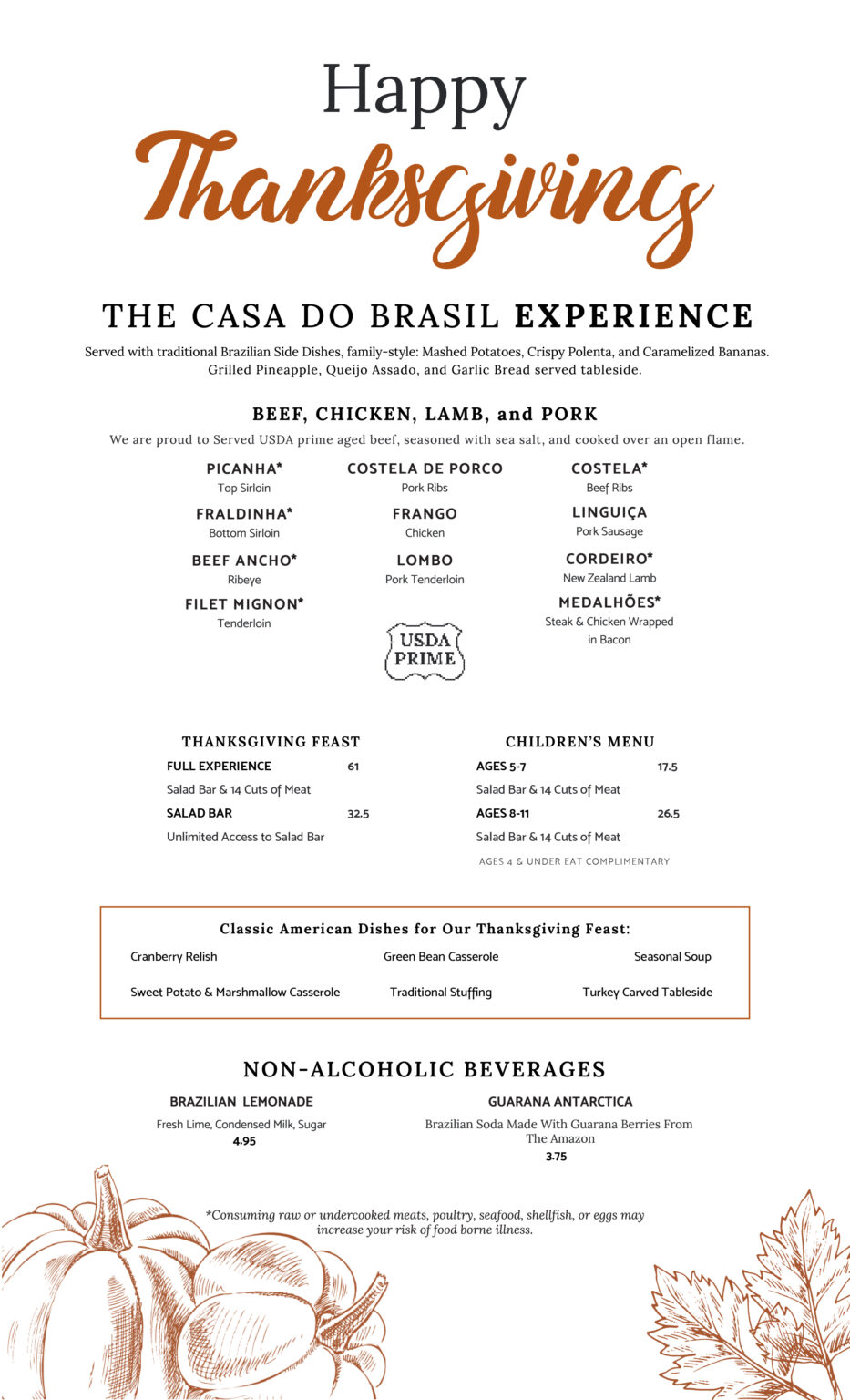 Thanksgiving Feast at Casa do Brasil | College Station, TX