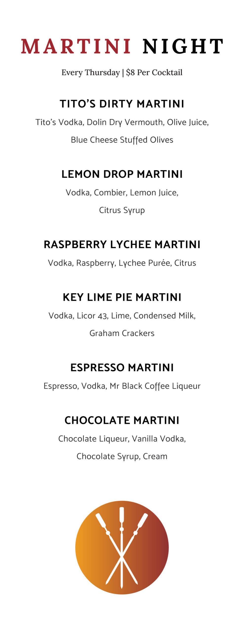 Martini Night at Casa do Brasil | Waco, Tx